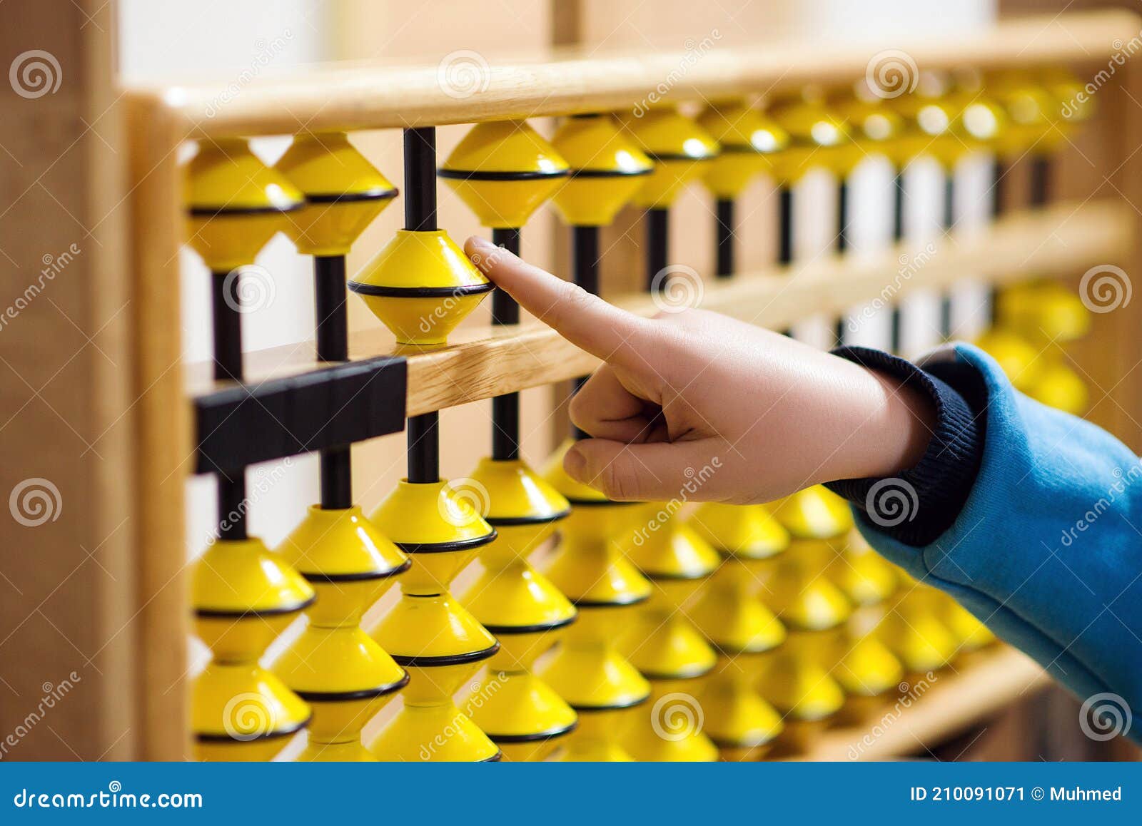 Smart Kid Counting On Soroban Abacus. Education, School Arithmetic ...