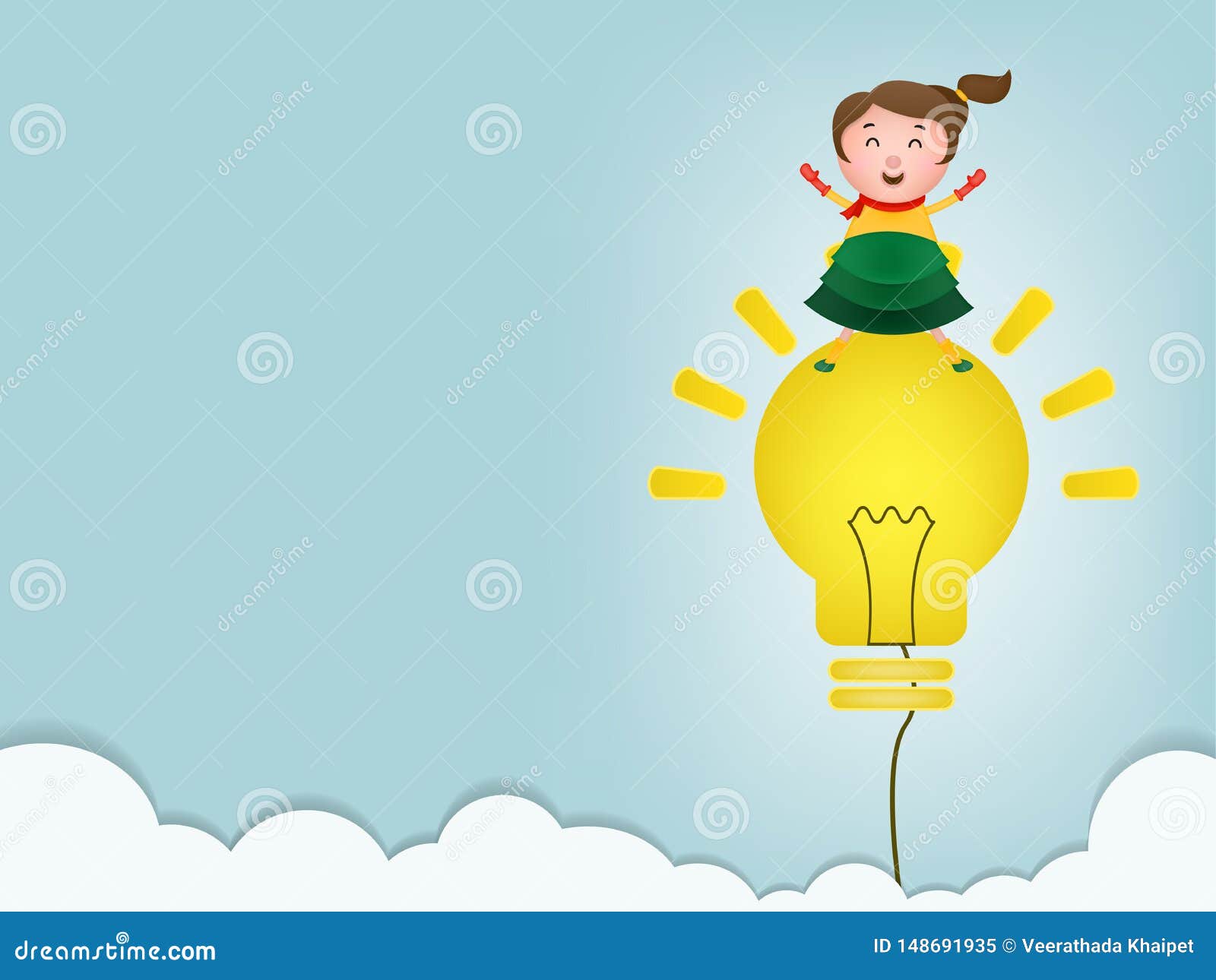 Smart Kid with Creative Idea Stock Vector - Illustration of design ...