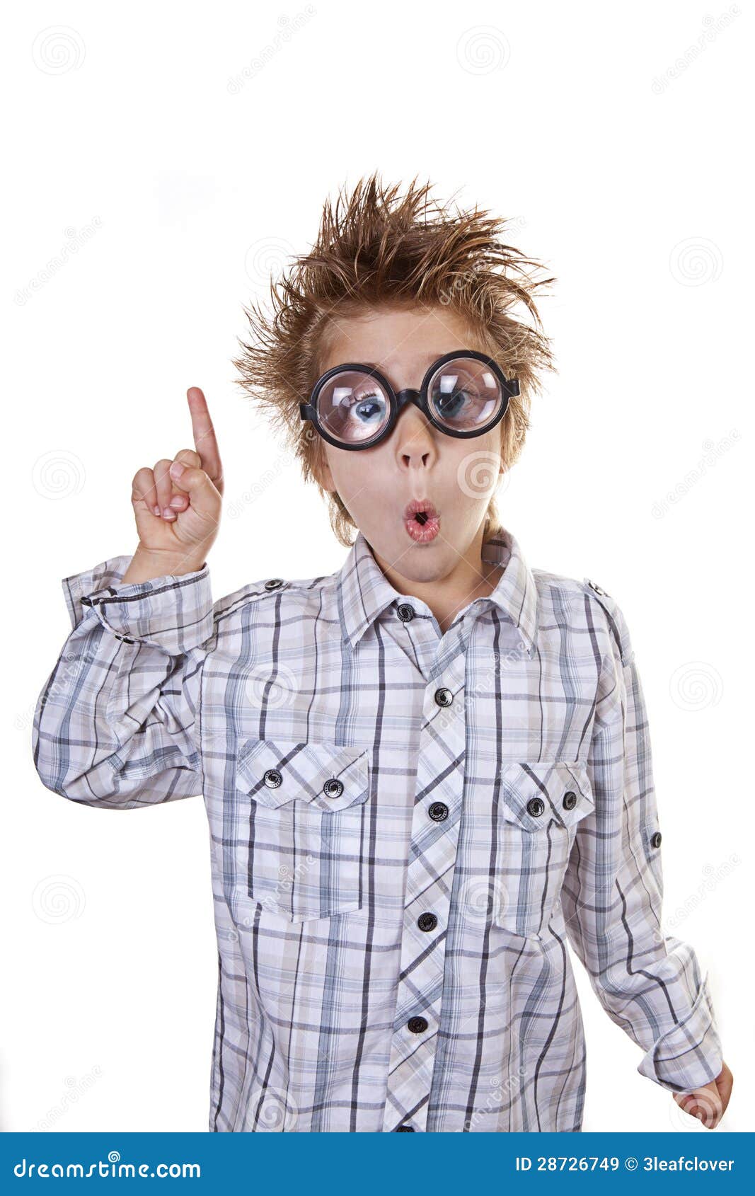 Smart kid with an idea! stock image. Image of intelligent - 28726749
