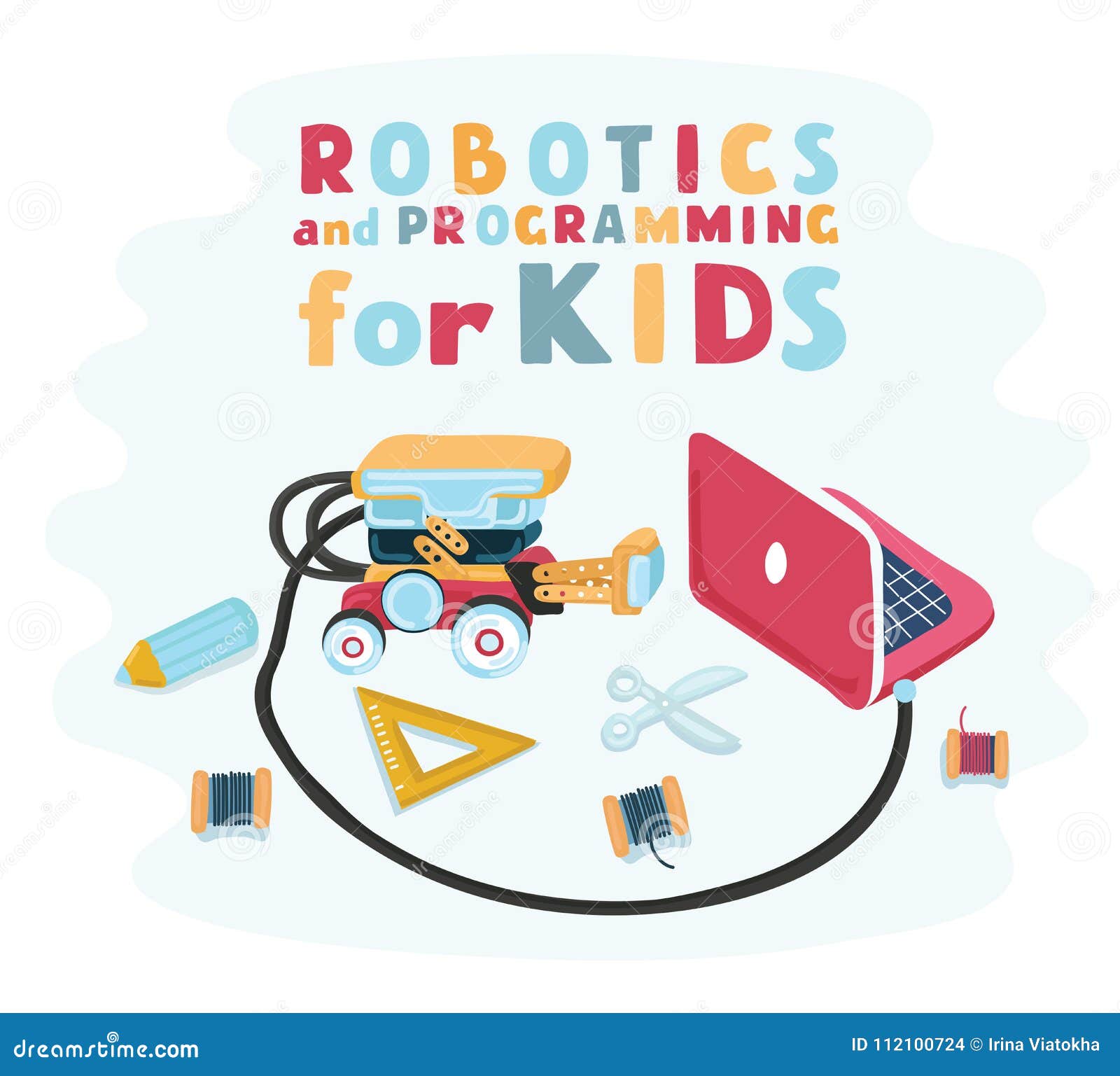 Smart Kids Designed Robotics For Children, Robot Designer With A Train ...