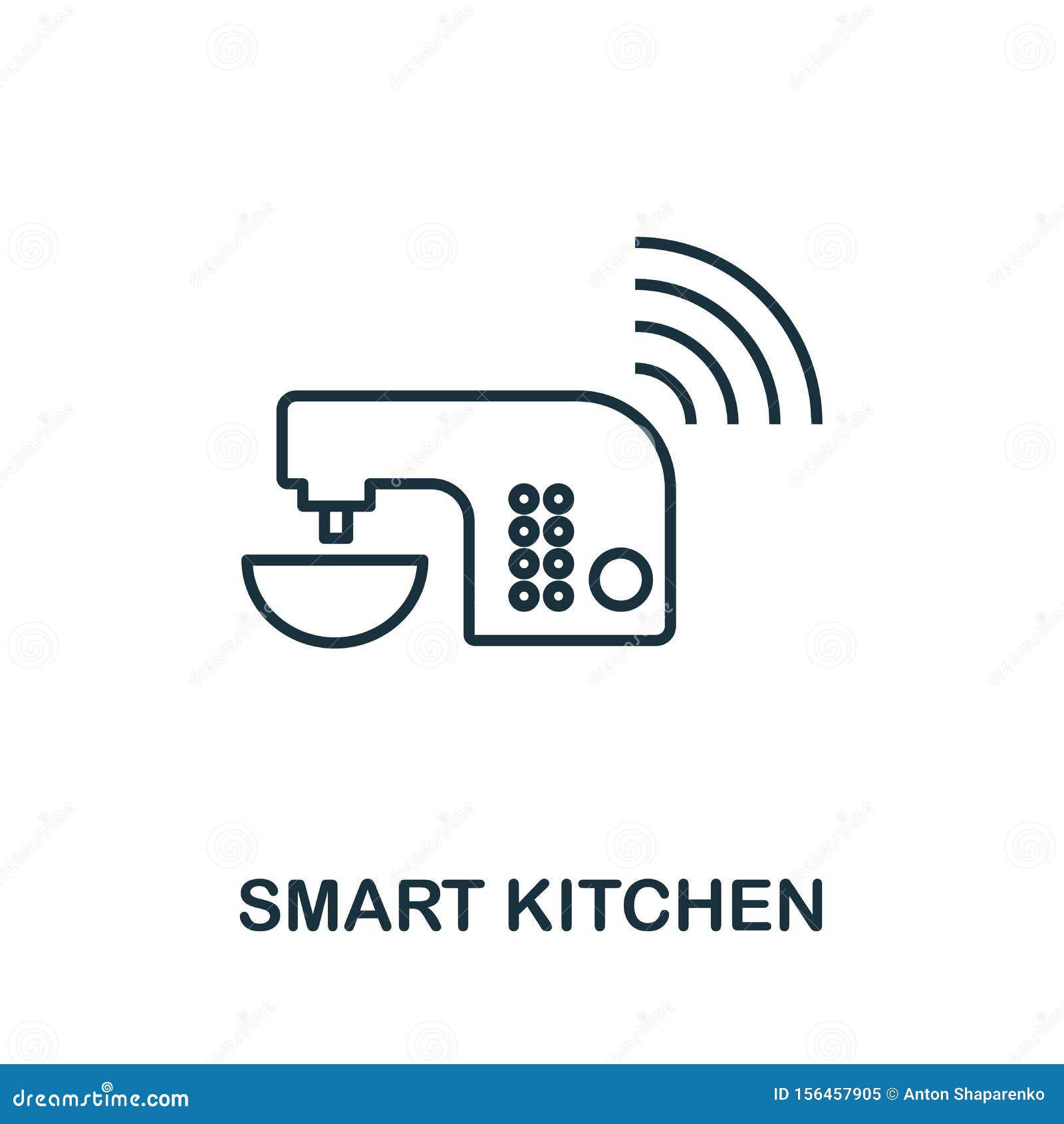 Smart Kitchen Outline Icon. Creative Design from Smart Devices Icon ...