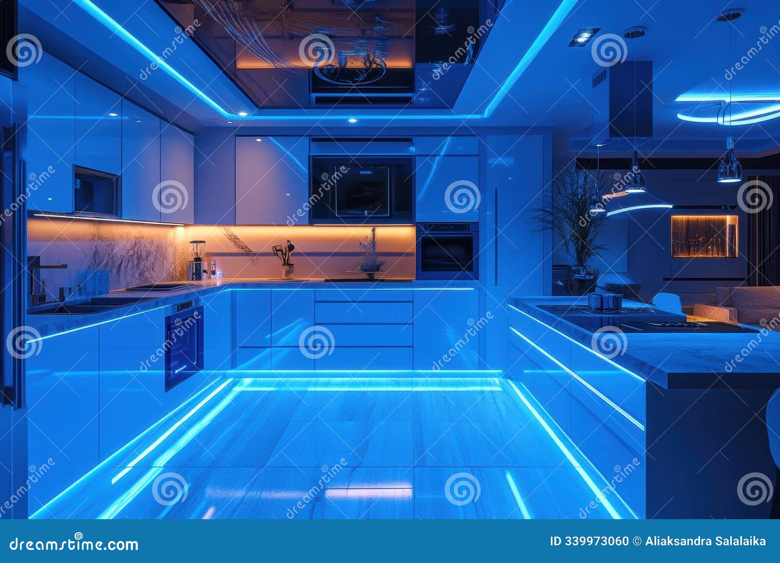 Smart Kitchen Technology, Modern Kitchen with Smart Appliances, Touch ...