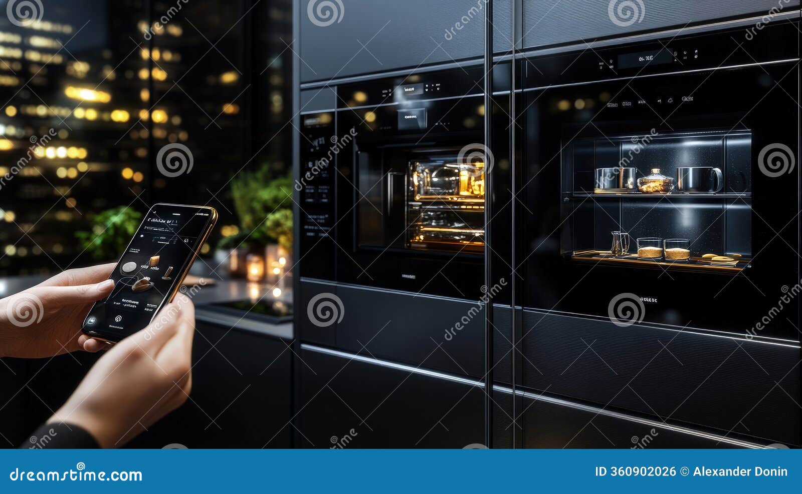 Smart Kitchen Technology Showcased through a Mobile App and Sleek ...