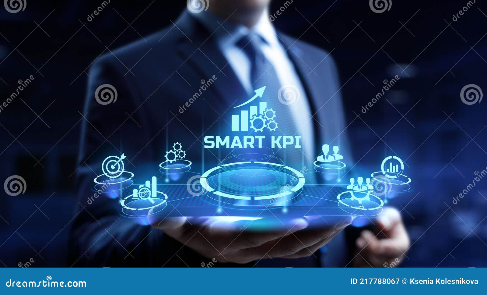 Smart KPI Key Performance Indicator Business Technology Concept Stock ...