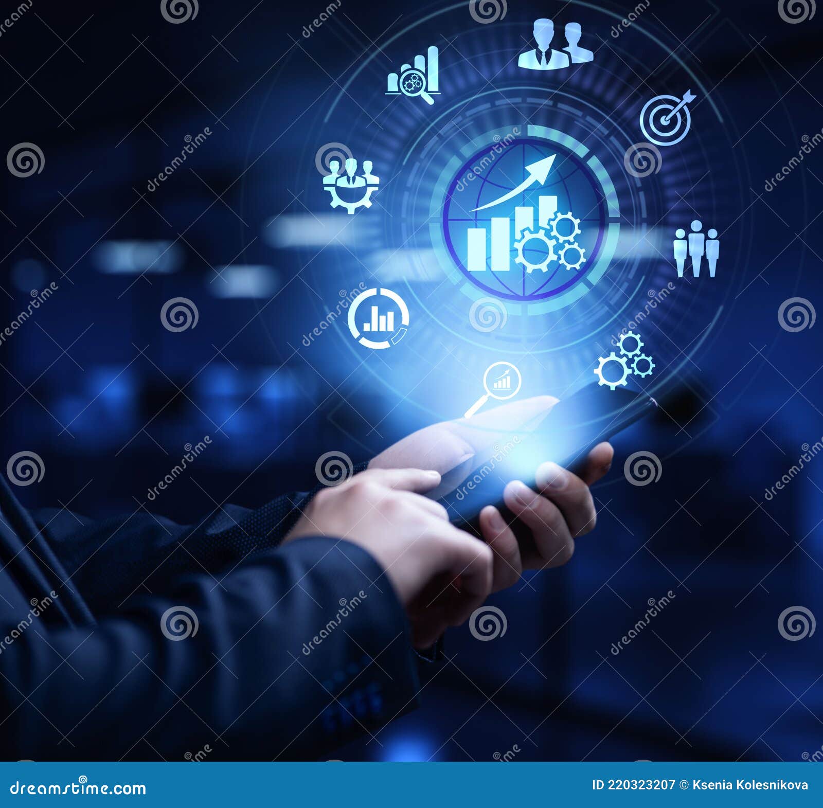 Smart KPI Key Performance Indicator Business Technology Concept Stock ...