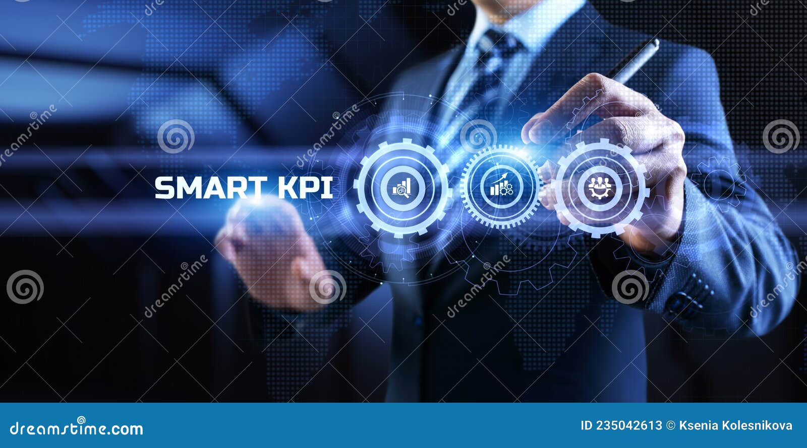 Smart KPI Key Performance Indicator Business Technology Concept on ...