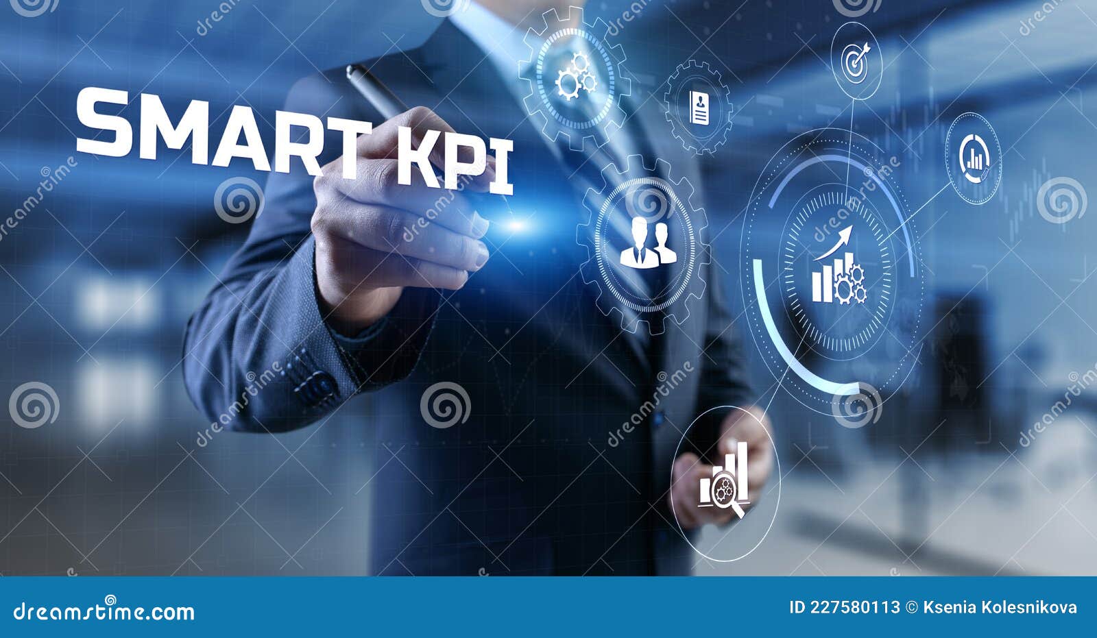 Smart KPI Key Performance Indicator Business Technology Concept on ...