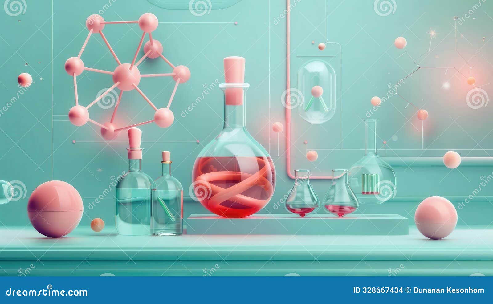 Smart Laboratory with Ecofriendly Solutions, Tech Illustration, Bright ...