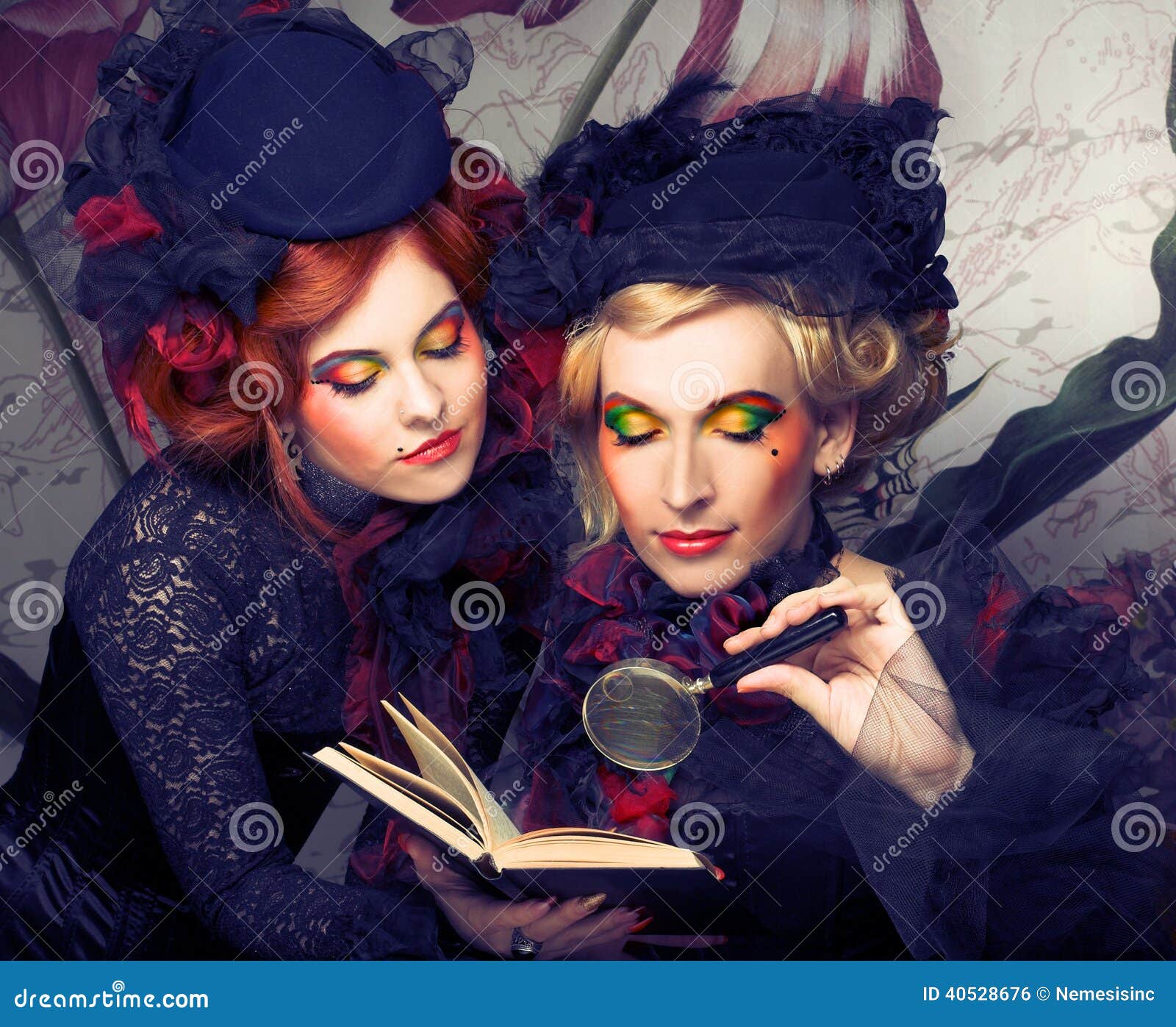 Smart ladies. stock photo. Image of pose, confident, flower - 40528676