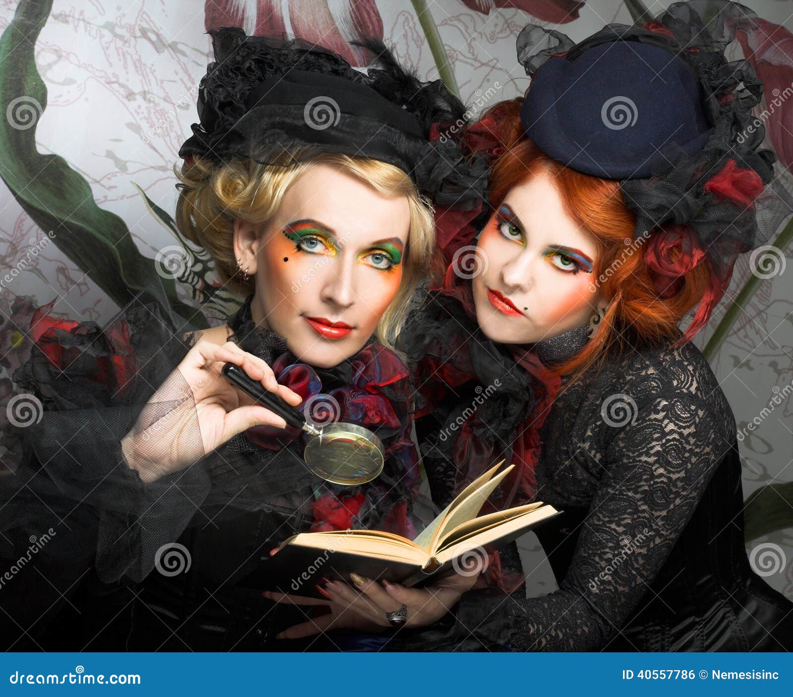 Smart ladies. stock photo. Image of hair, attractive - 40557786