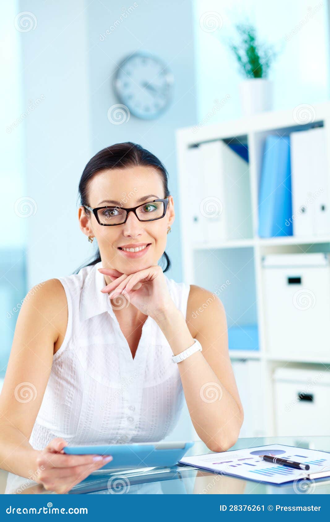 Smart lady stock image. Image of lovely, female, feminine - 28376261