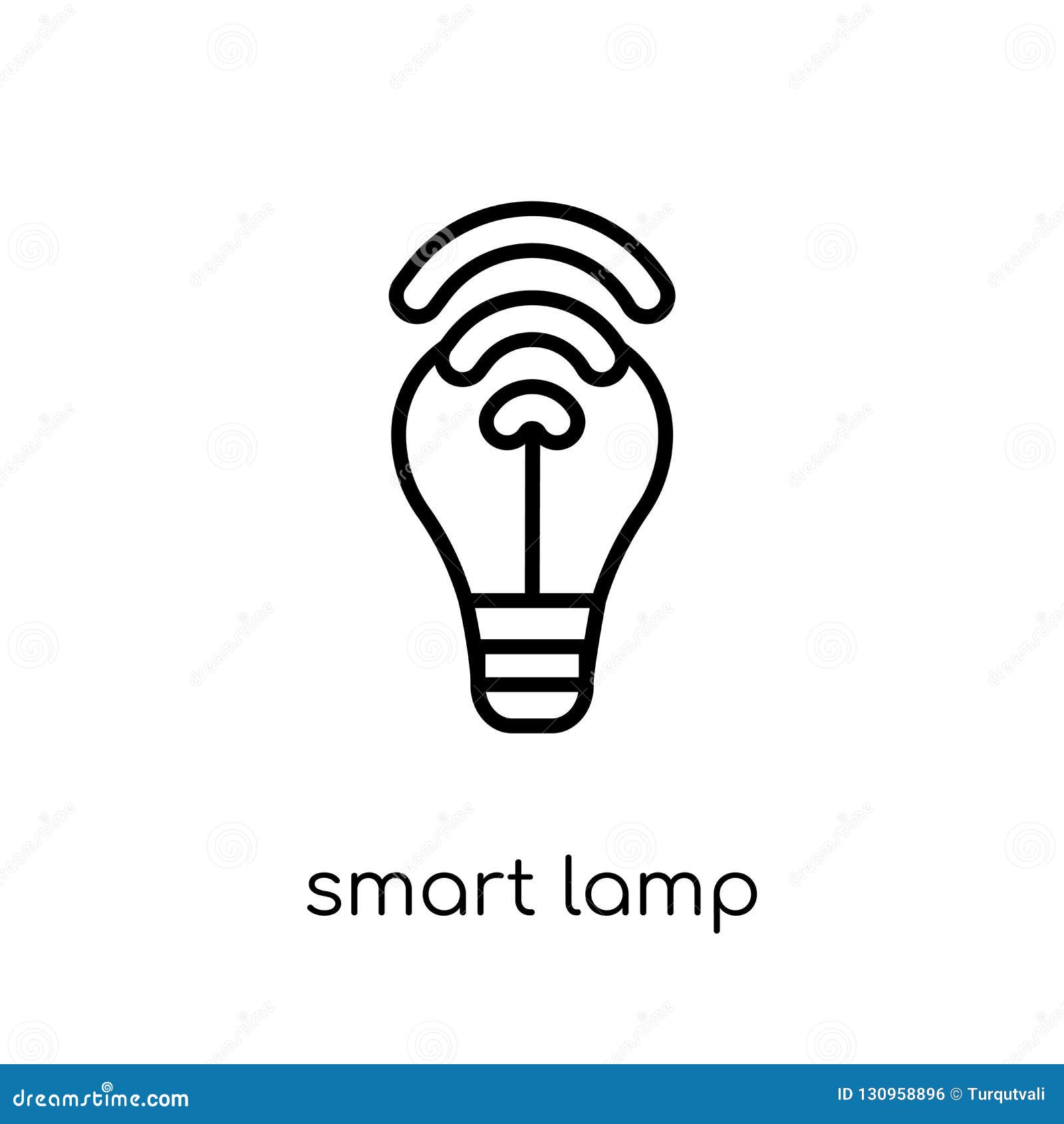 Smart Lamp Icon. Trendy Modern Flat Linear Vector Smart Lamp Icon on ...
