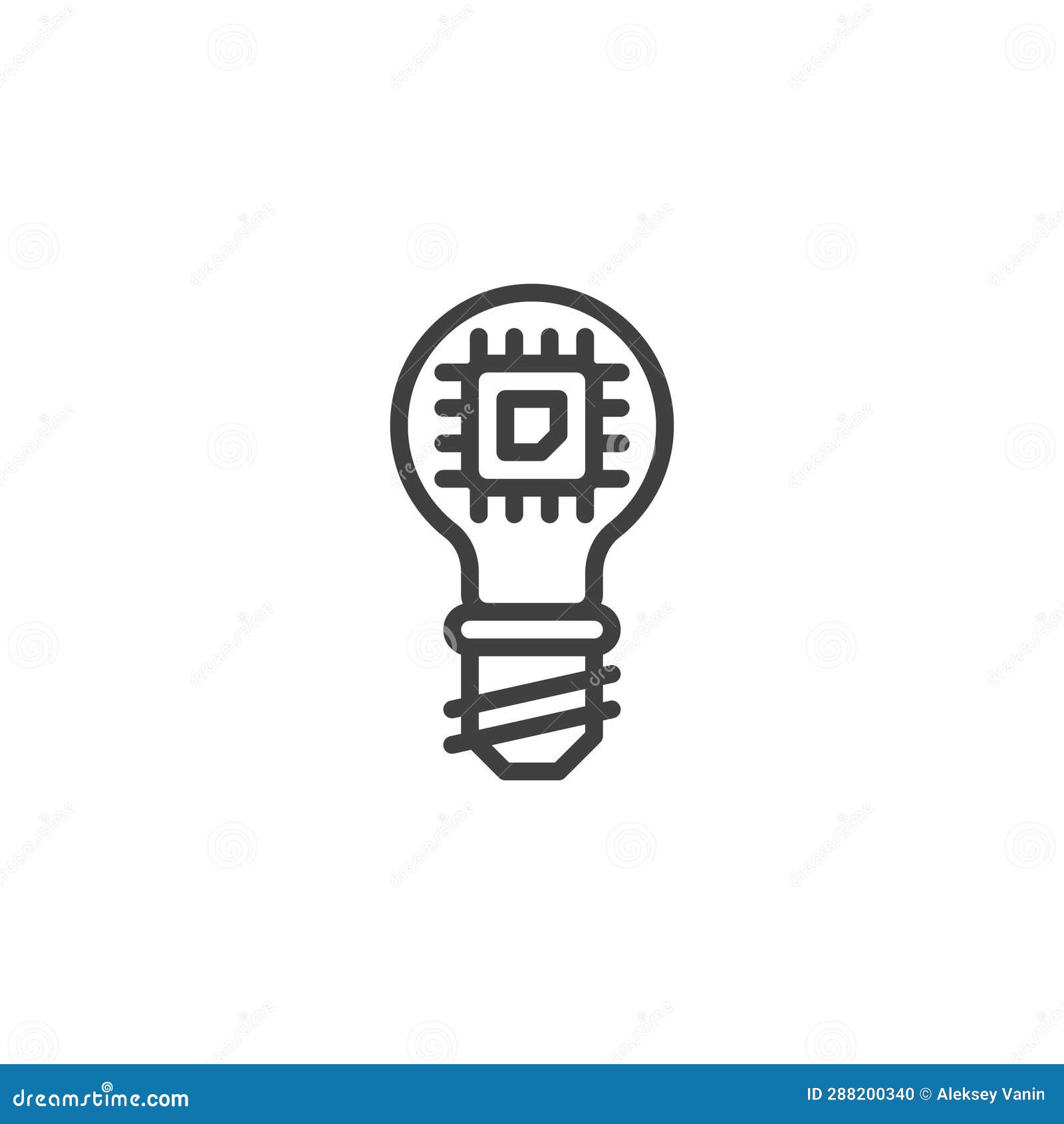 Smart lamp line icon stock illustration. Illustration of line - 288200340