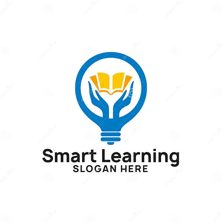 Smart Learning Logo Design Template. Bulb Icon Symbol Design Stock ...