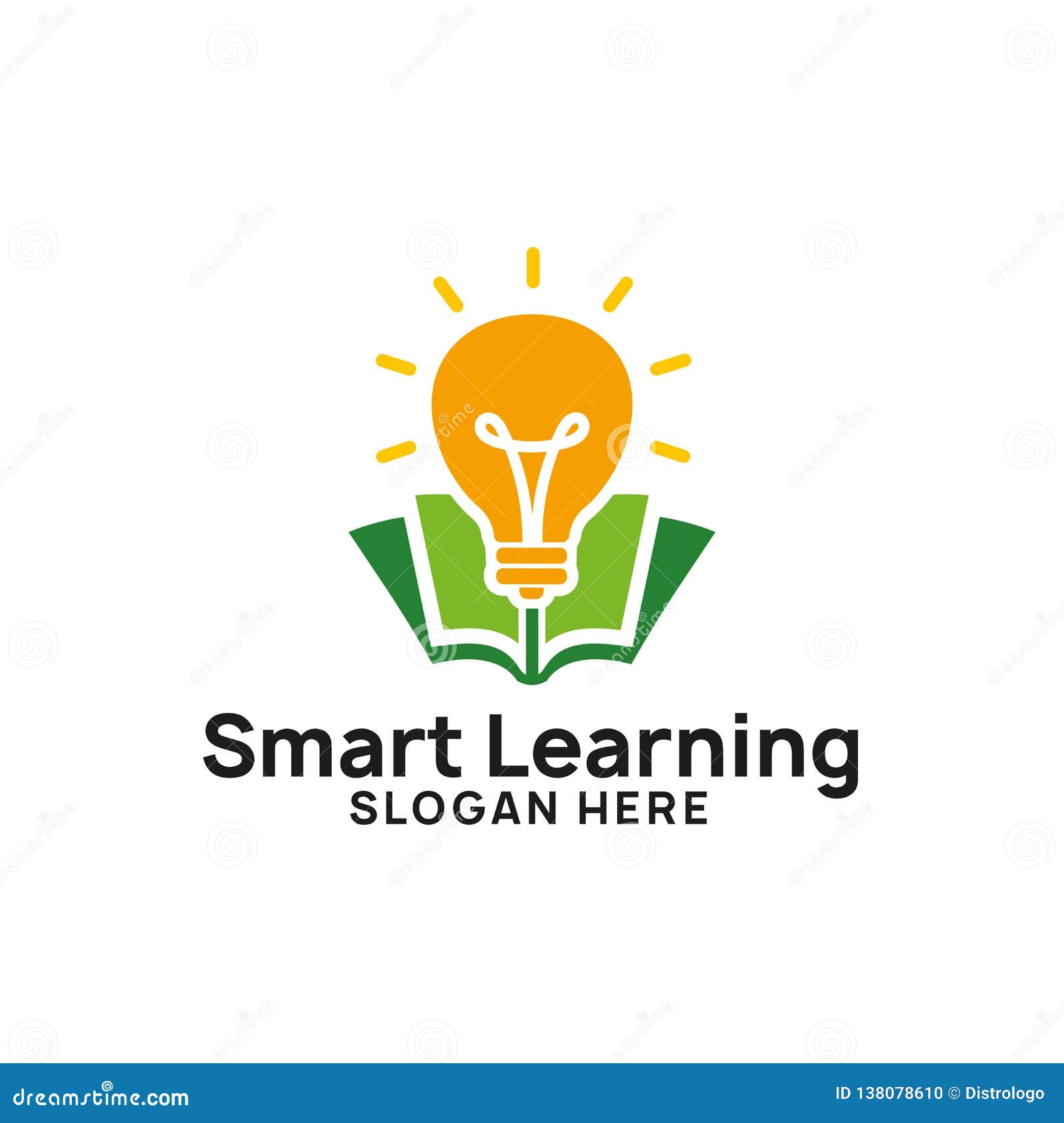 Smart Learning Logo Design Template. Bulb Icon Symbol Design Stock ...