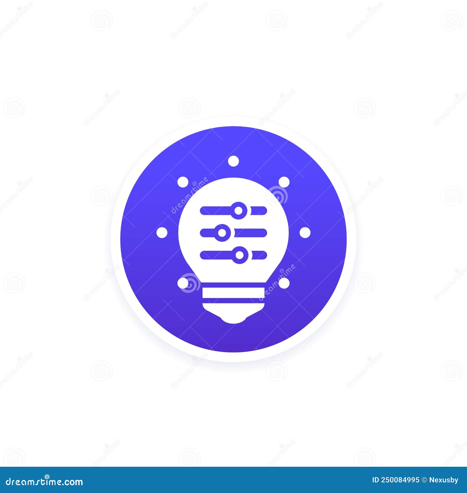 Smart Led Light Control Icon for Apps Stock Vector - Illustration of ...