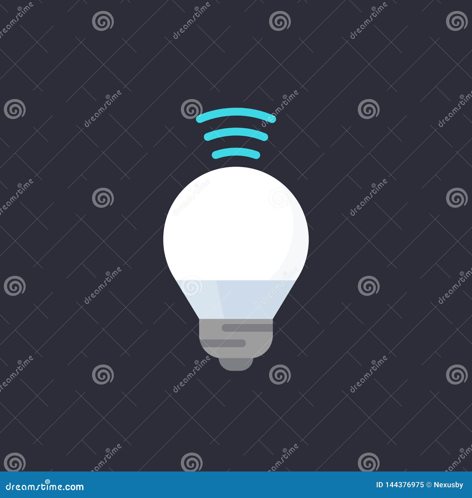 Smart Led Light Icon, Flat Style Stock Vector - Illustration of bright ...