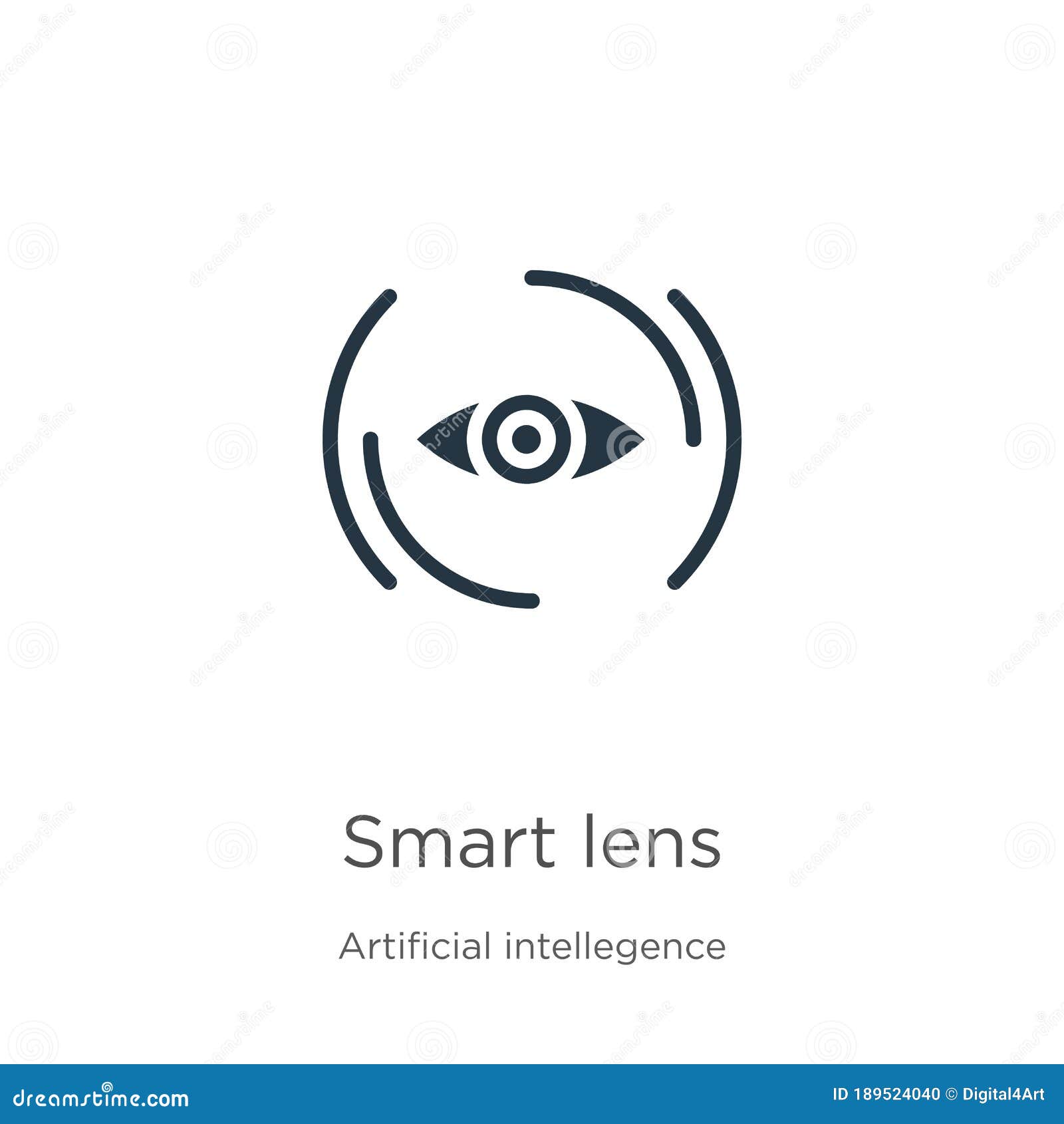 Smart Lens Icon Vector. Trendy Flat Smart Lens Icon from Artificial ...
