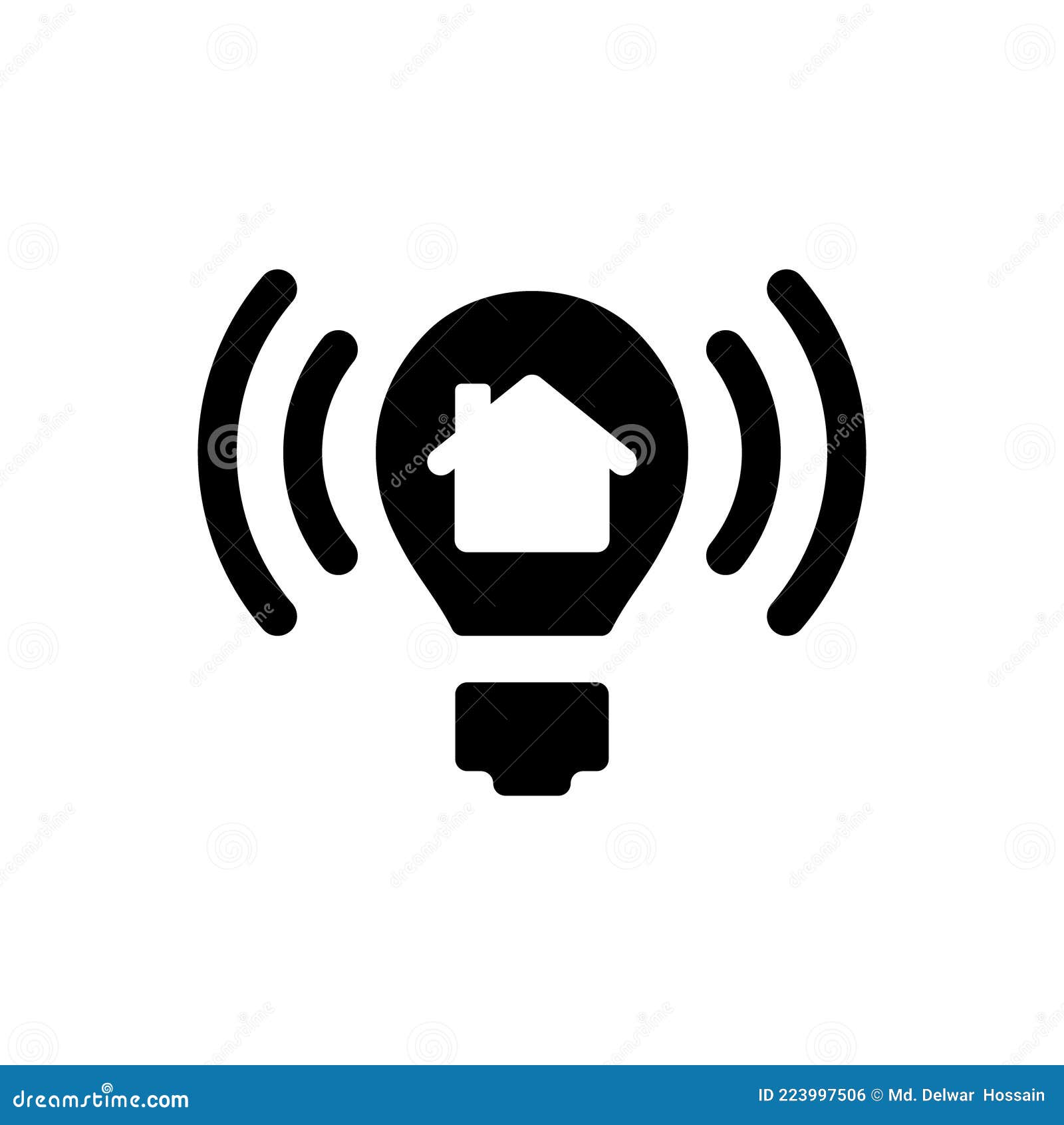 Smart light control icon stock vector. Illustration of wireless - 223997506
