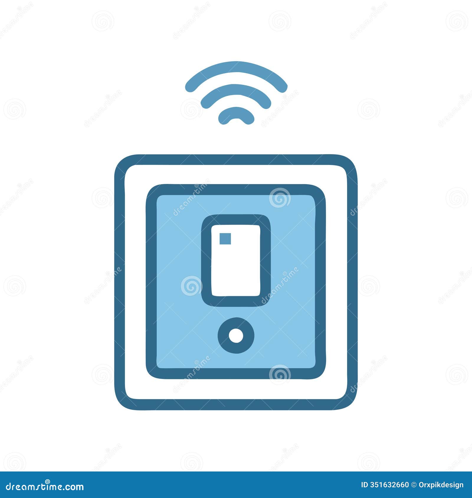 Smart Light Switch Icon for Control Systems Stock Illustration ...