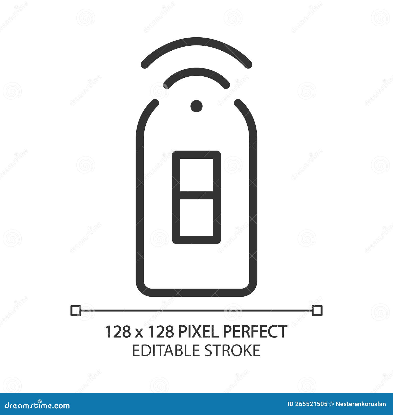 Smart Light Switch Pixel Perfect Linear Icon Stock Vector ...
