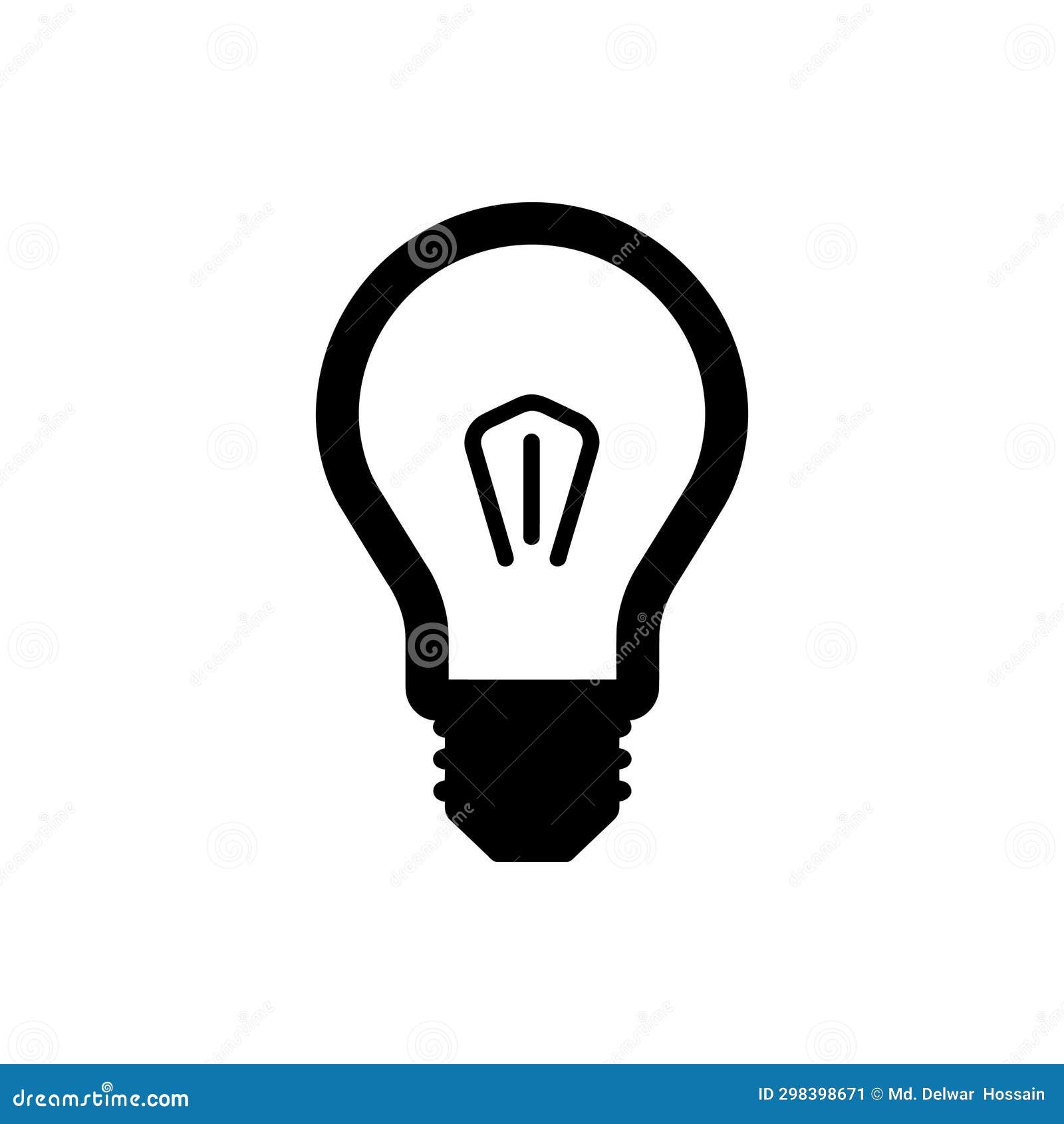 Smart Lightbulb icon stock vector. Illustration of smart - 298398671