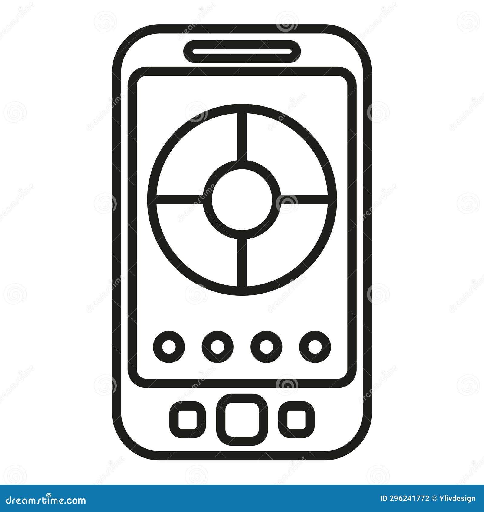 Smart Lightbulb Remote Phone Control Icon Outline Vector. Color Solve ...
