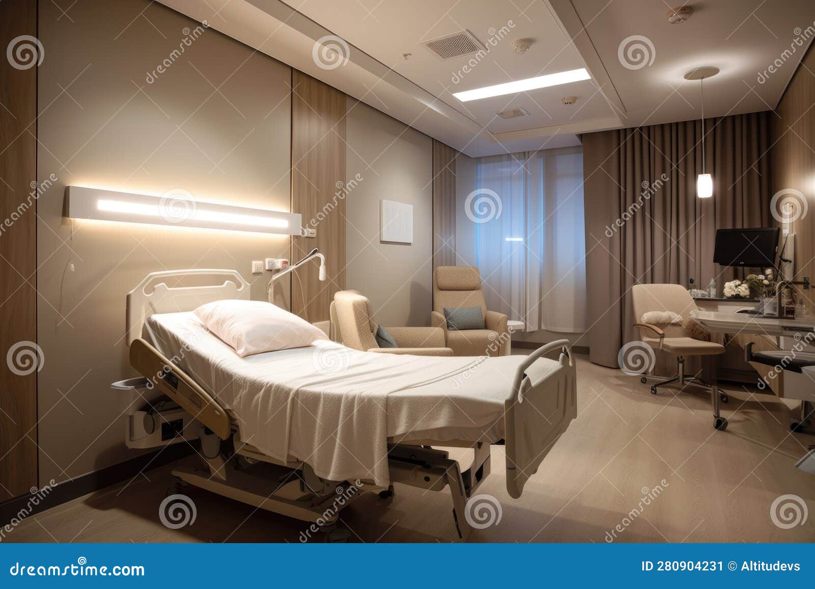 Smart Lighting Solution for Hospital Room, with Dimmed Lights and ...