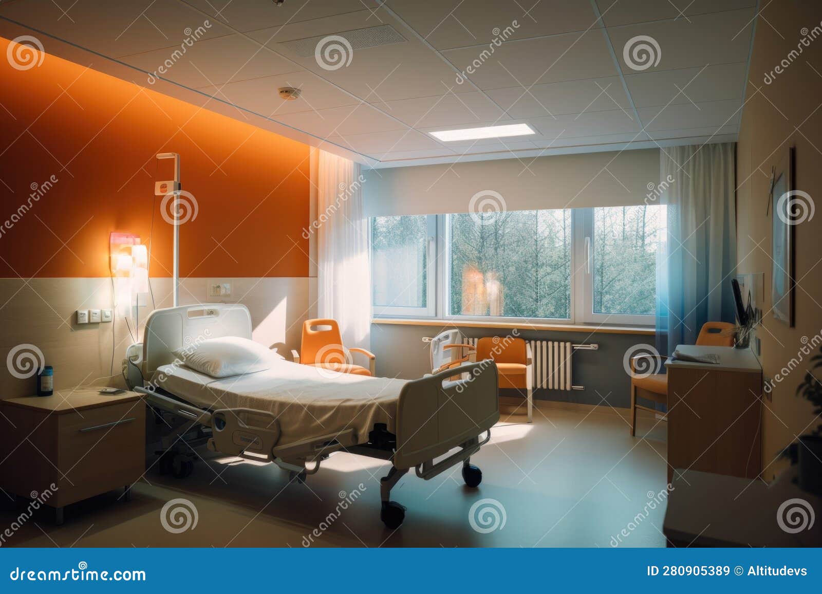 Smart Lighting Solution for Hospital Room, with Dimmed Lights and ...