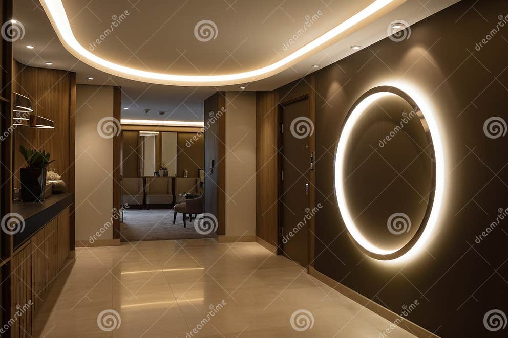 Smart Lighting Solution in Hotel Lobby with Ambient Light and Subtle ...