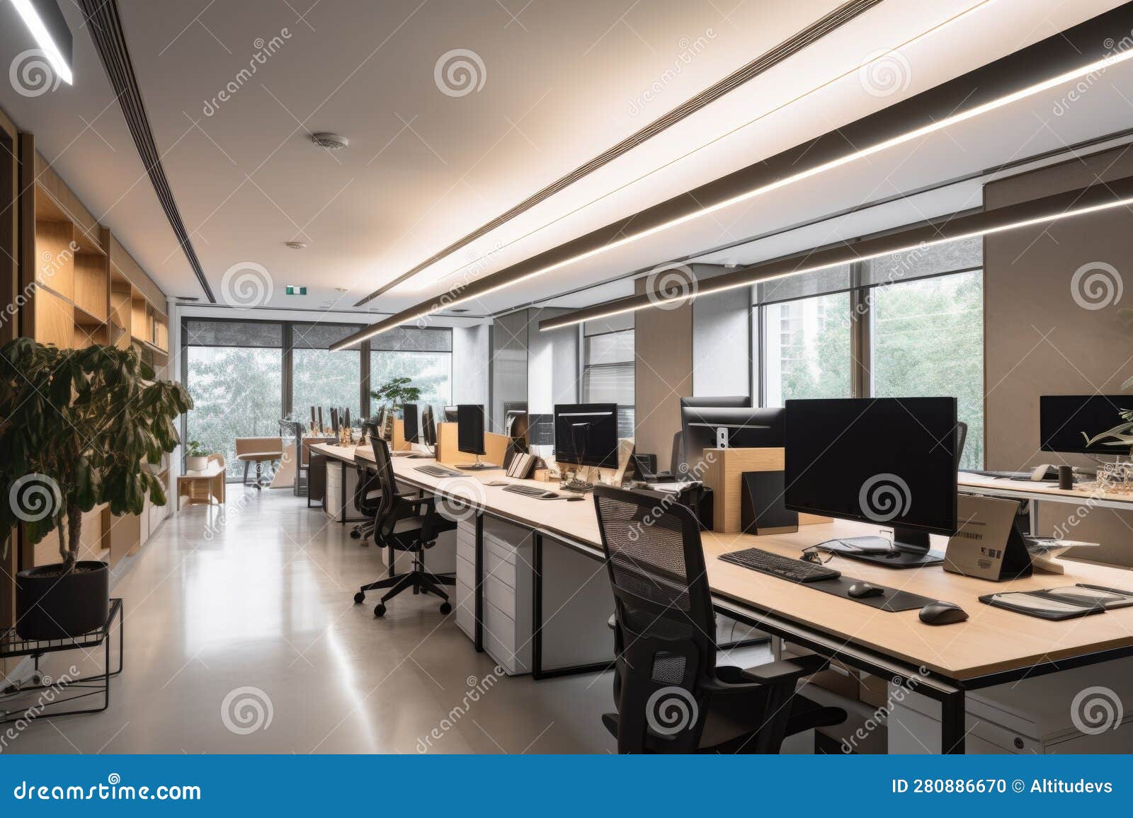 A Smart Lighting System Integrated into an Office Space, Providing ...
