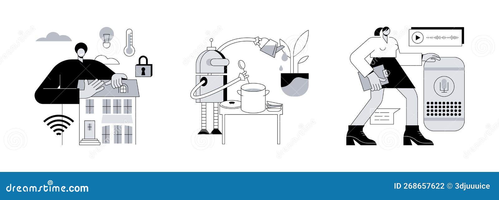 Smart Living Environment Abstract Concept Vector Illustrations. Stock ...