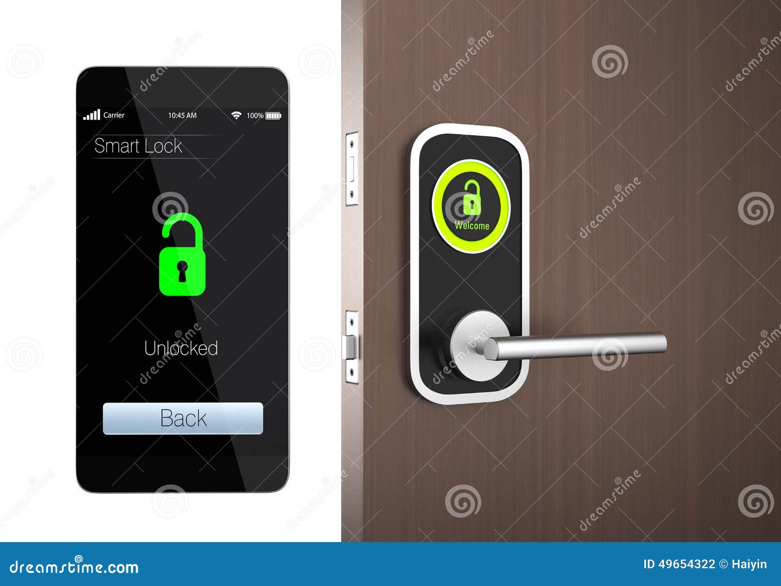 Smart Lock Concept with Clipping Path. Original Design Stock ...