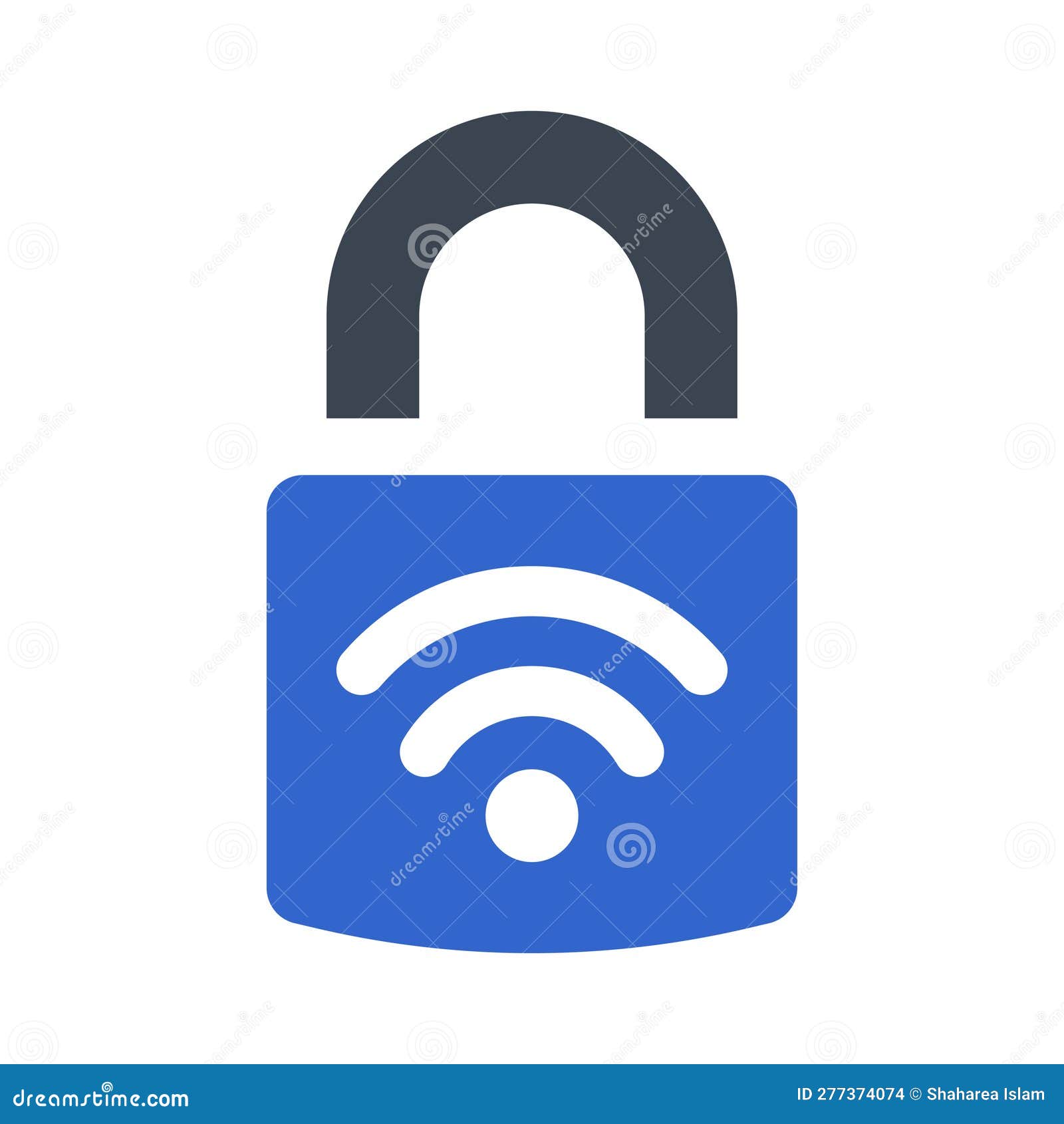 Smart lock icon stock vector. Illustration of icon, wifi - 277374074