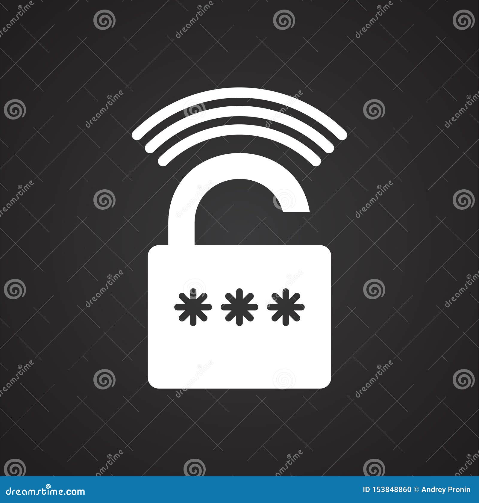 Smart Lock Icon on Background for Graphic and Web Design. Simple ...