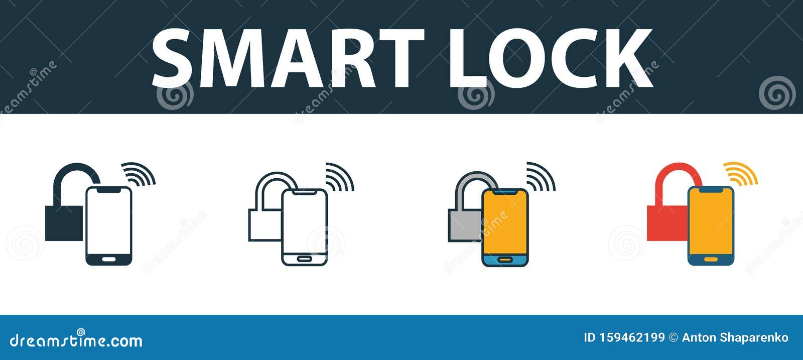 Smart Lock Icon Set. Premium Symbol in Different Styles from Smart ...