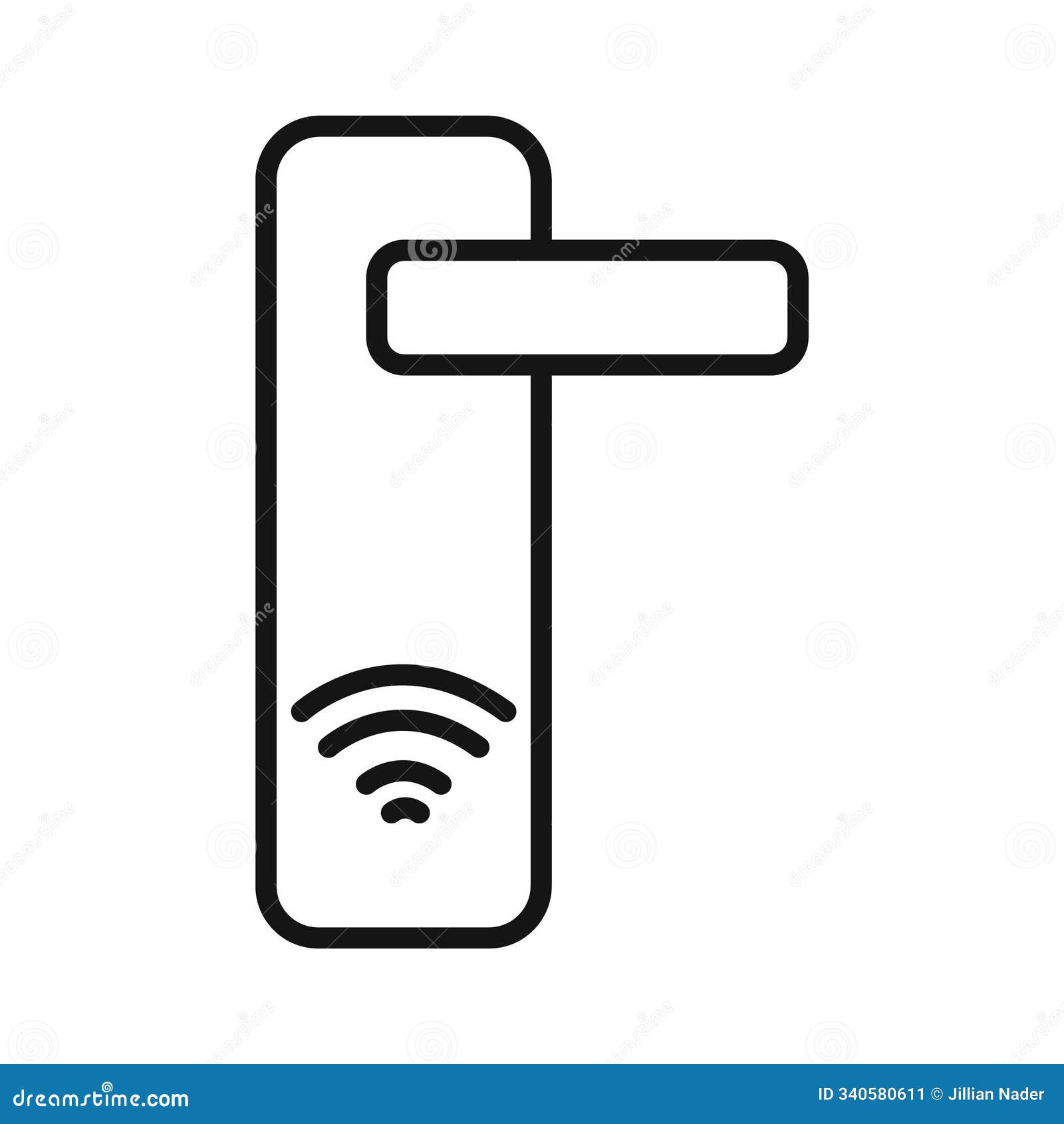 Smart Lock Blue Concept Icon Vector Illustration | CartoonDealer.com ...