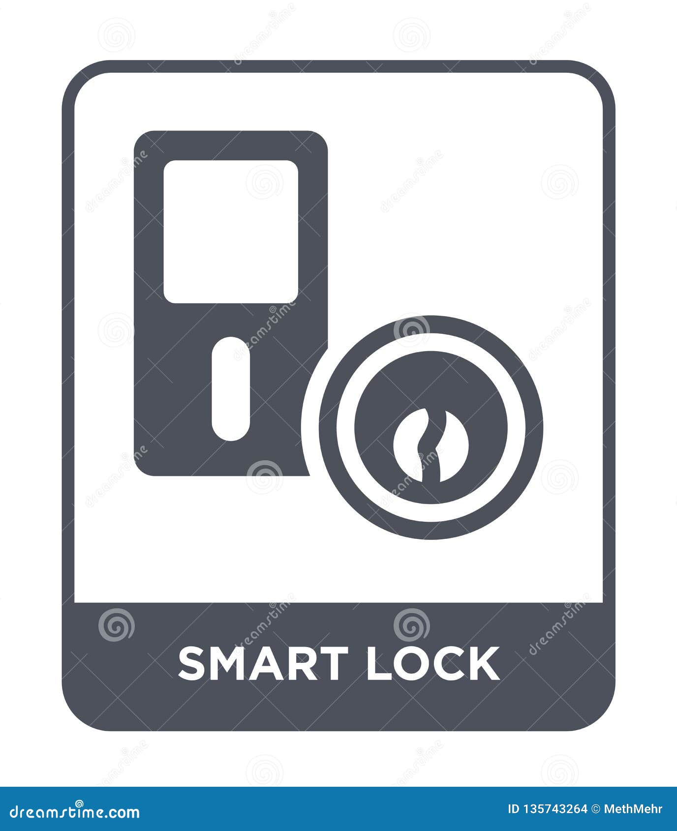 Smart Lock Icon in Trendy Design Style. Smart Lock Icon Isolated on ...