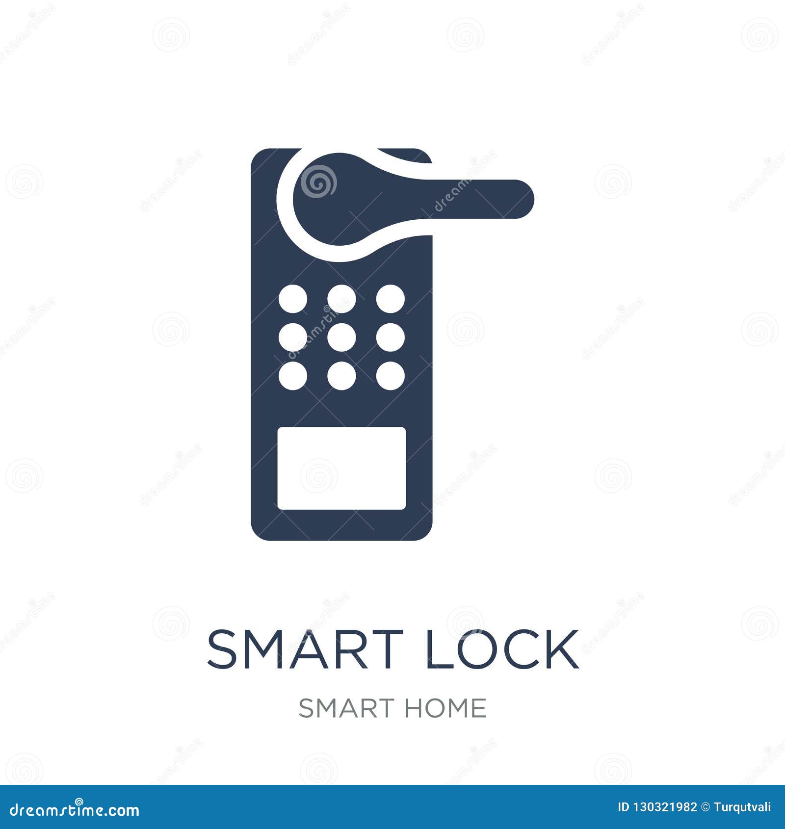 Smart Lock Icon. Trendy Flat Vector Smart Lock Icon on White Background ...