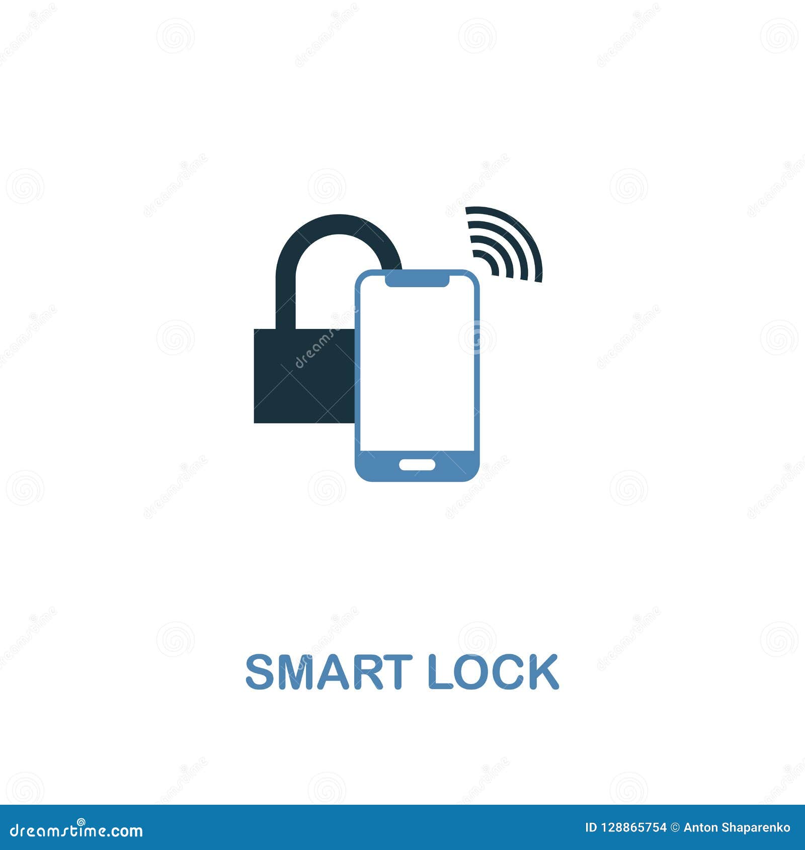 Smart Lock Icon in Two Colors Design. Premium Style from Smart Devices ...