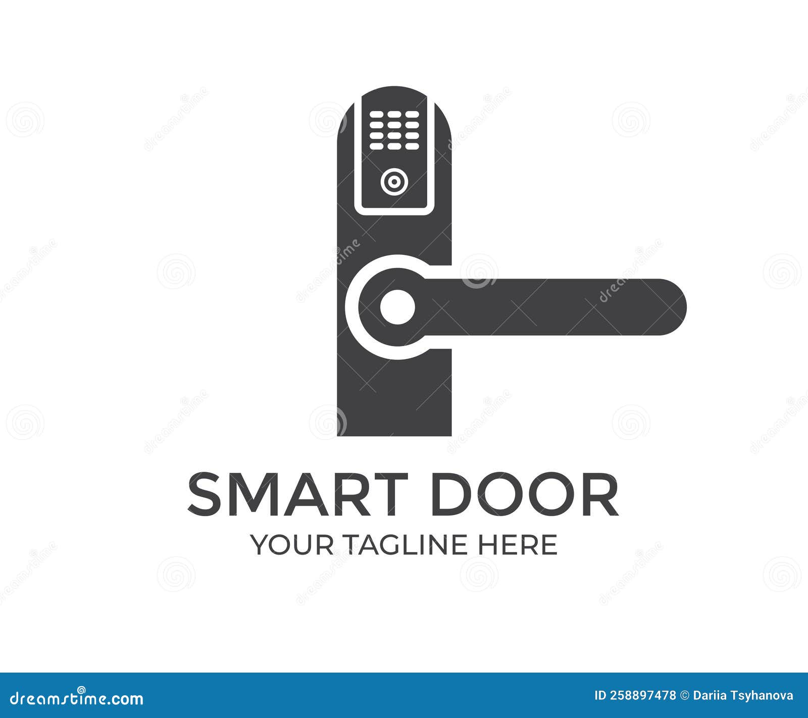 Smart Lock Icon for Unlock Door and Open Logo Design. Concept of Using ...