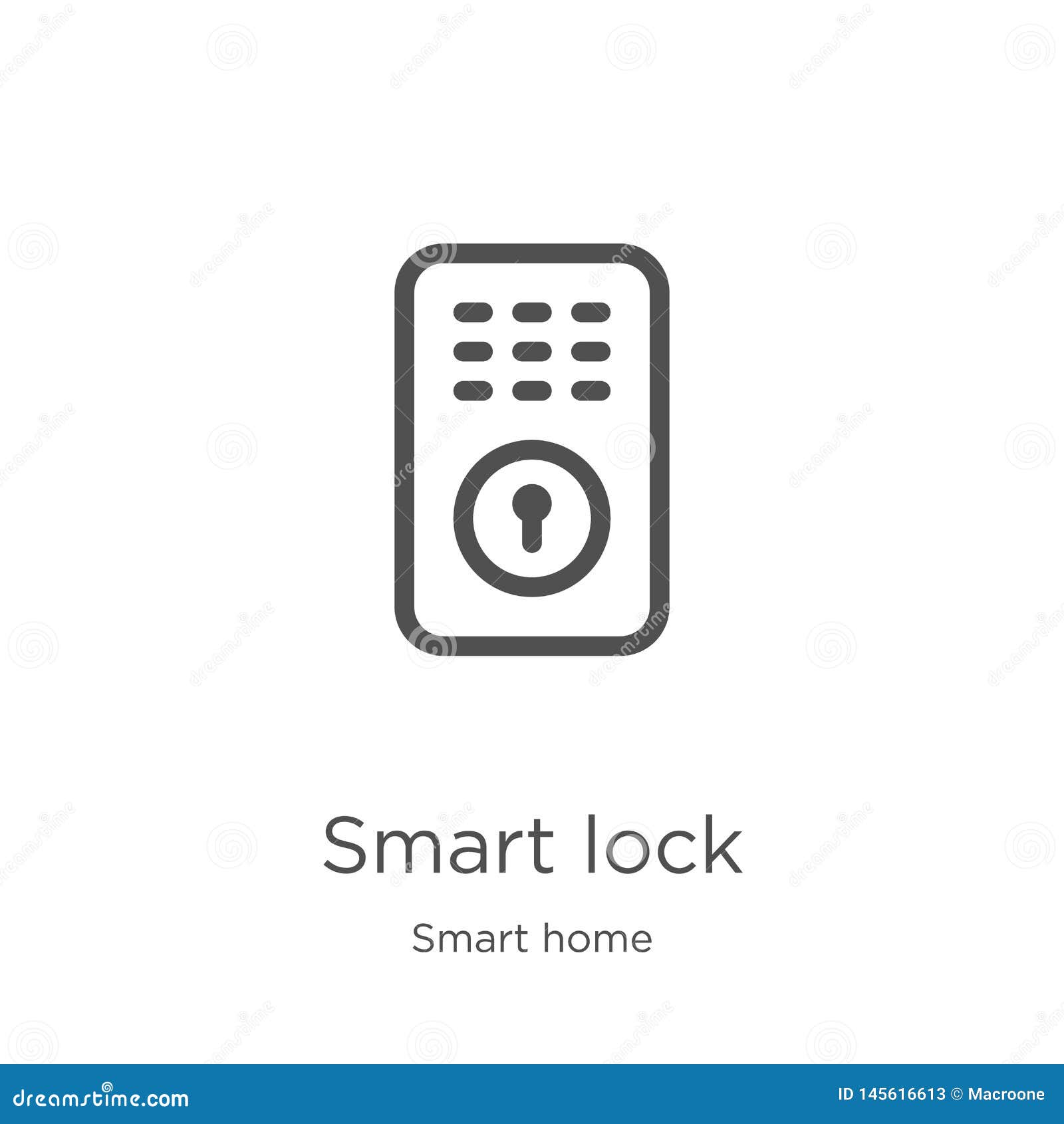 Smart Lock Icon Vector from Smart Home Collection. Thin Line Smart Lock ...