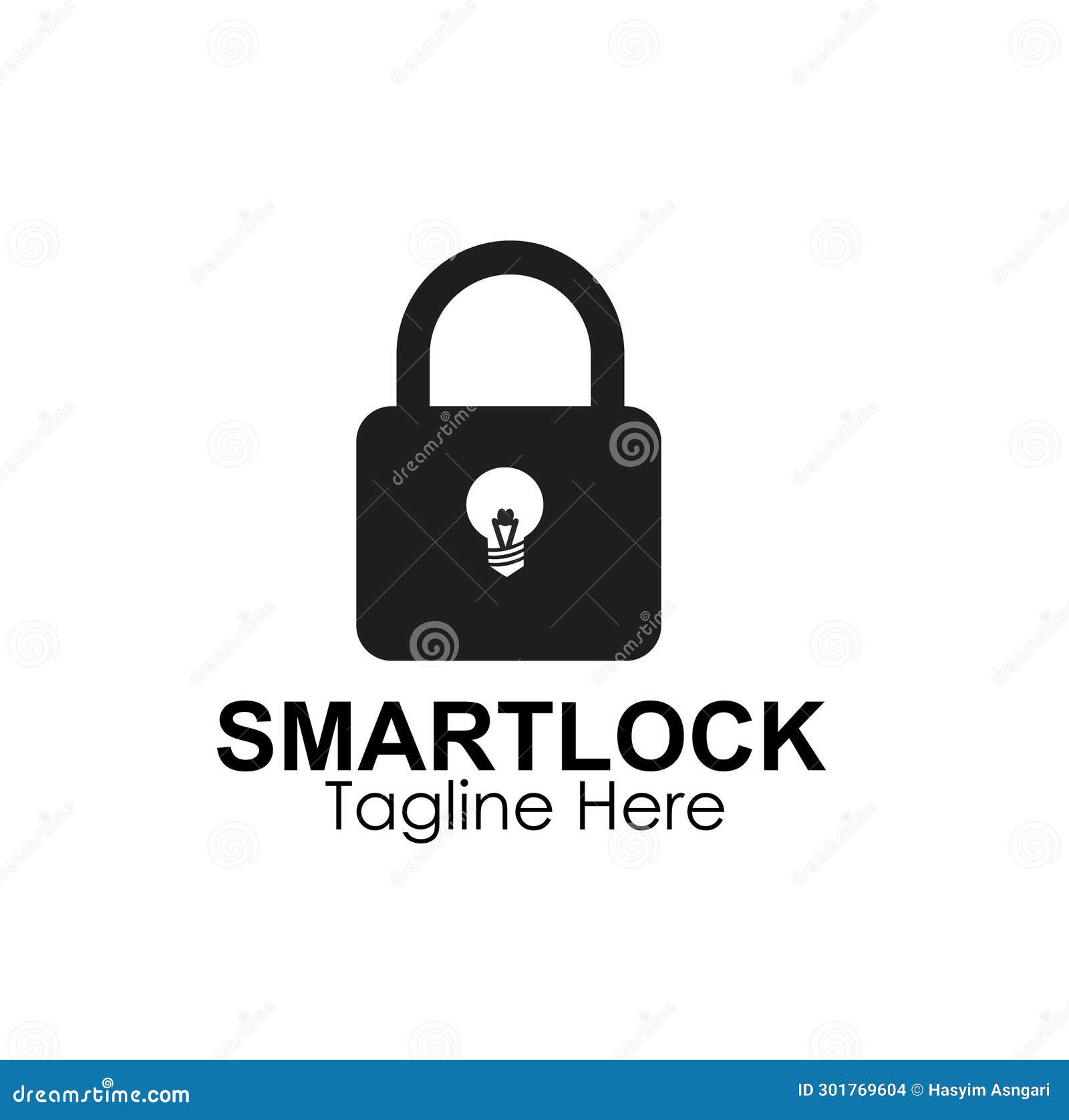 Smart Lock Logo Design Concept Stock Illustration - Illustration of ...