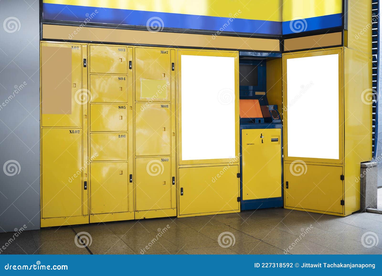 Smart Locker. Electronic Steel Parcel Locker, Automatic Mailboxes Stock ...