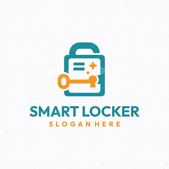 Smart Locker Logo Design Template Stock Illustration - Illustration of ...