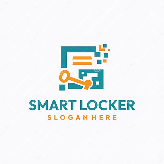 Smart Locker Logo Design Template Stock Illustration - Illustration of ...