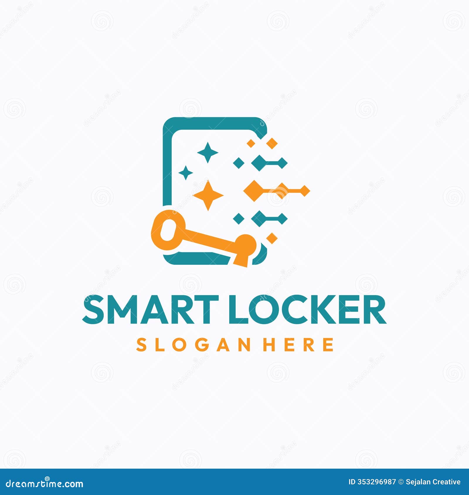 Smart Locker Logo Design Template Stock Illustration - Illustration of ...