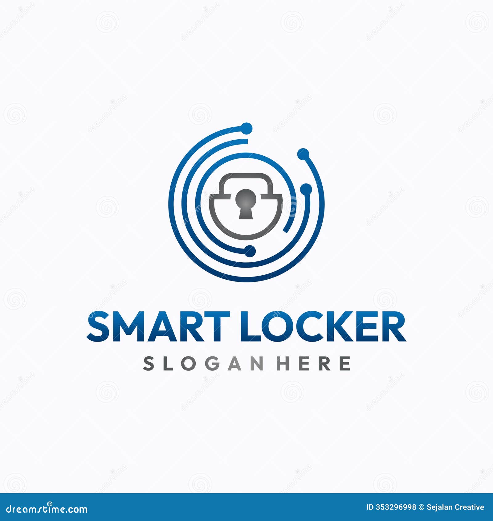 Smart Locker Logo Design Template Stock Illustration - Illustration of ...