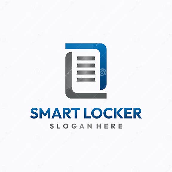 Smart Locker Logo Design Template Stock Illustration - Illustration of ...