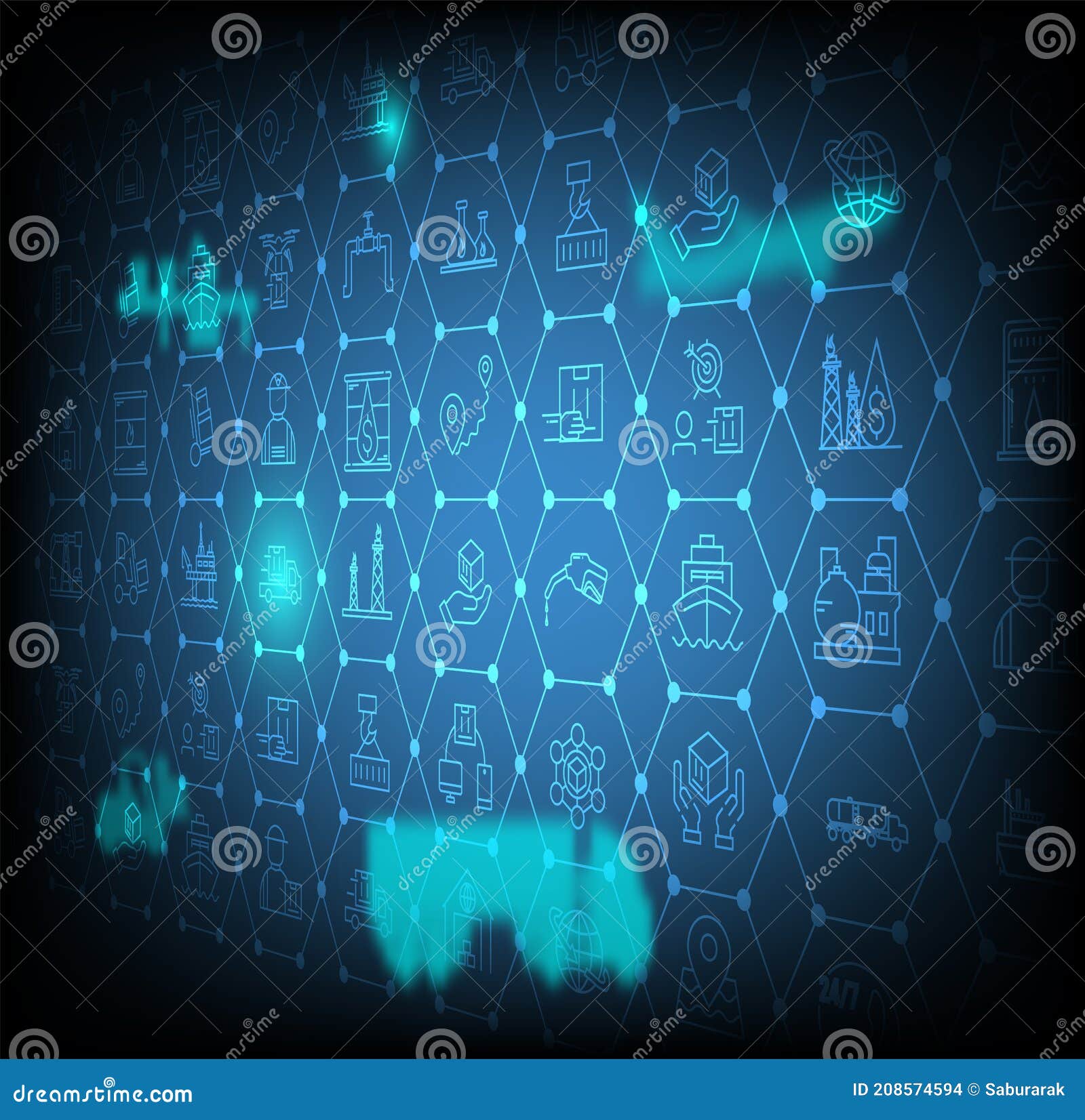 Logistics Background, Logistics Icons Vector Illustration ...